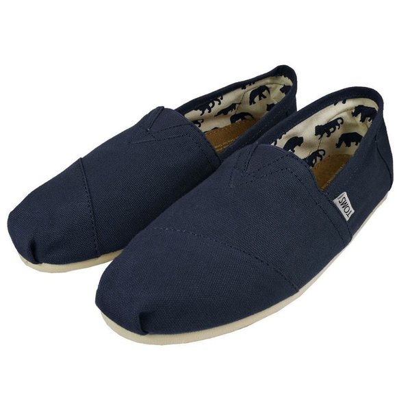 Toms | Shoes | Toms Slip Mismatch Canvas Shoes Black Classics Rubber ...